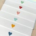 Flat Card Set With Multi-colored Hearts - Etsy