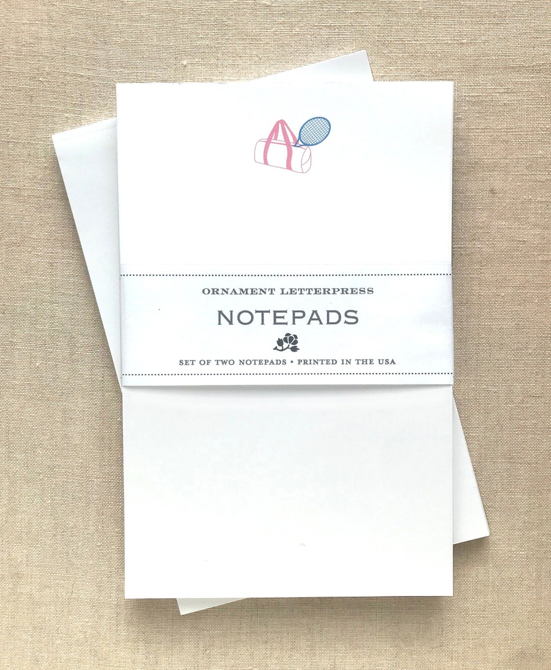 Set of Two Notepads - Tennis Bag/tennis Racquets - Etsy