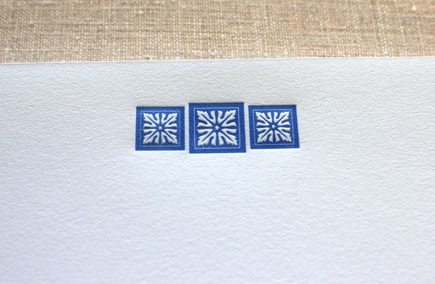 Cotton Writing Paper With Letterpress Italian Tile Motif - Etsy
