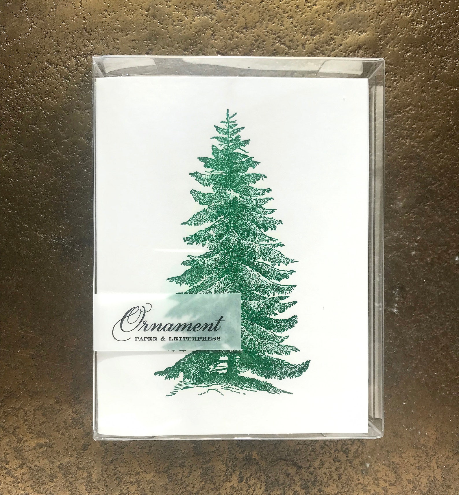Pine Tree Letterpress Card Set - Etsy