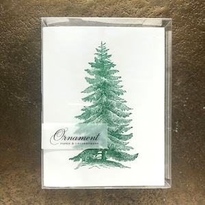 Pine Tree Letterpress Card Set - Etsy