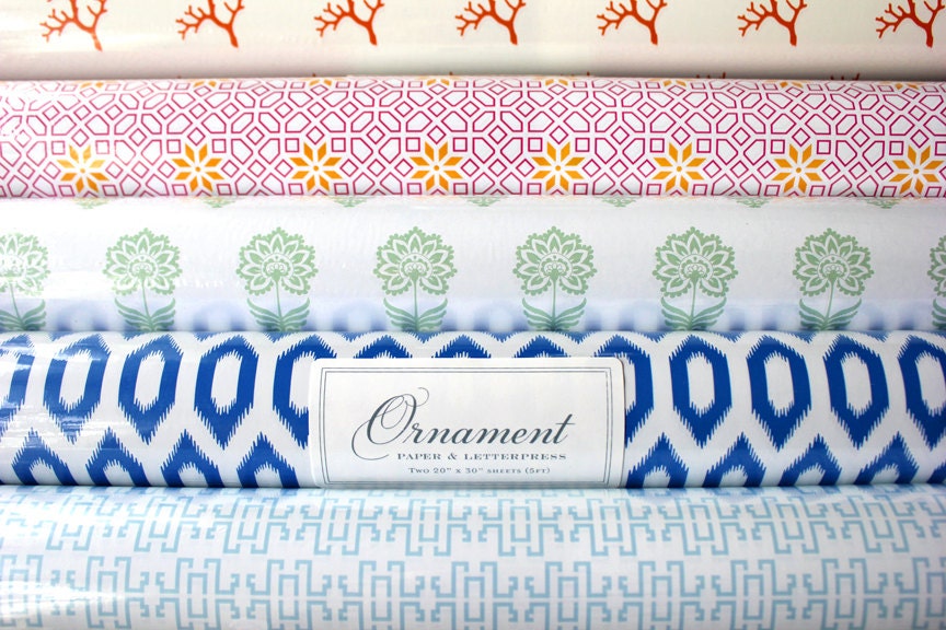 Blue Lattice Gift Wrap - Etsy