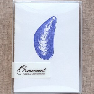 Mussel Letterpress Card Set - Etsy