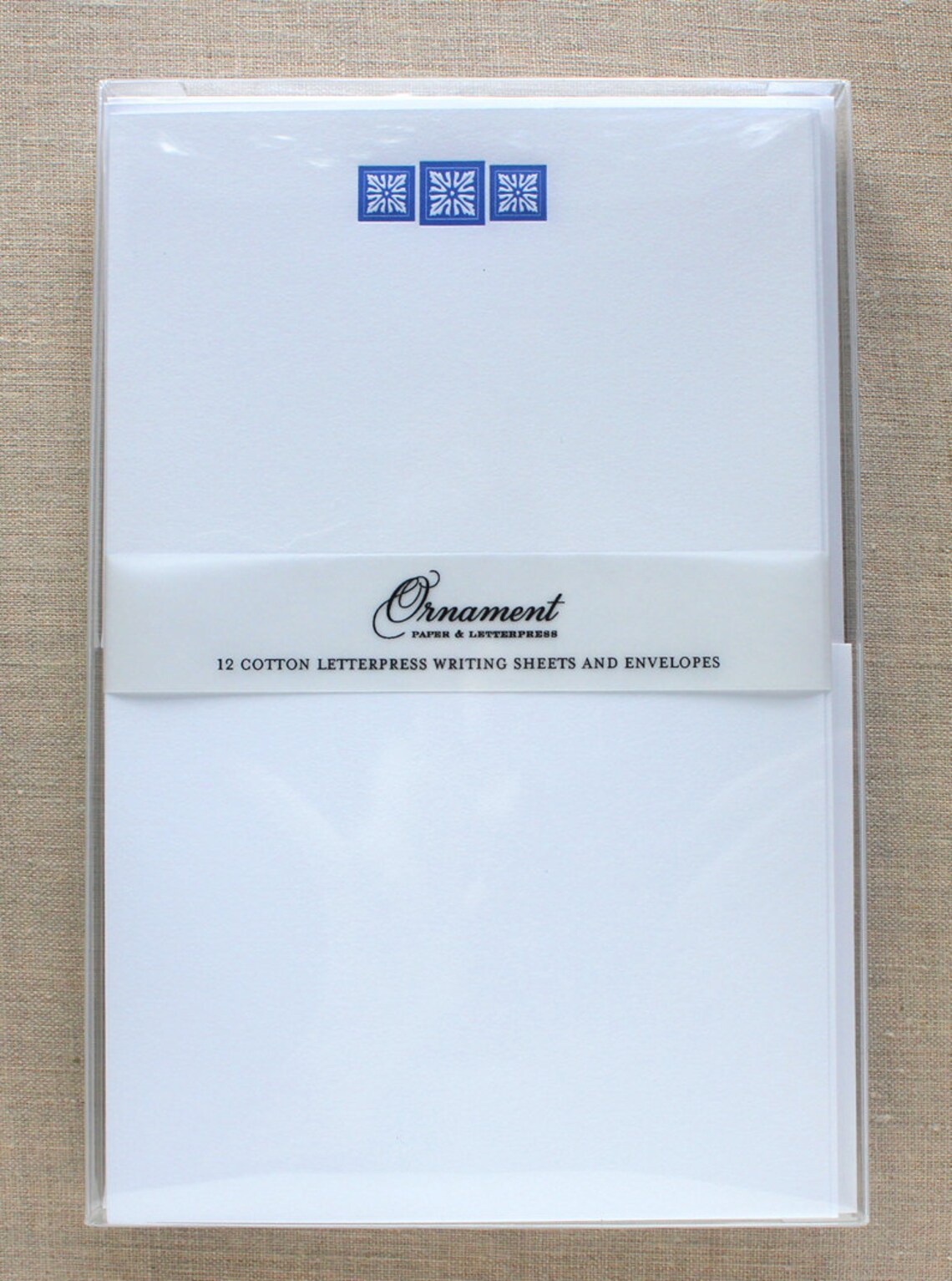 Cotton Writing Paper With Letterpress Italian Tile Motif - Etsy