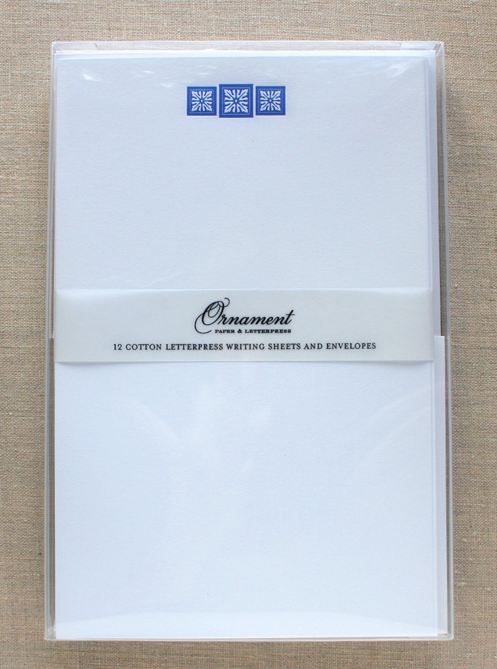 Cotton Writing Paper With Letterpress Italian Tile Motif - Etsy