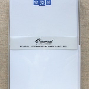 Cotton Writing Paper With Letterpress Italian Tile Motif - Etsy