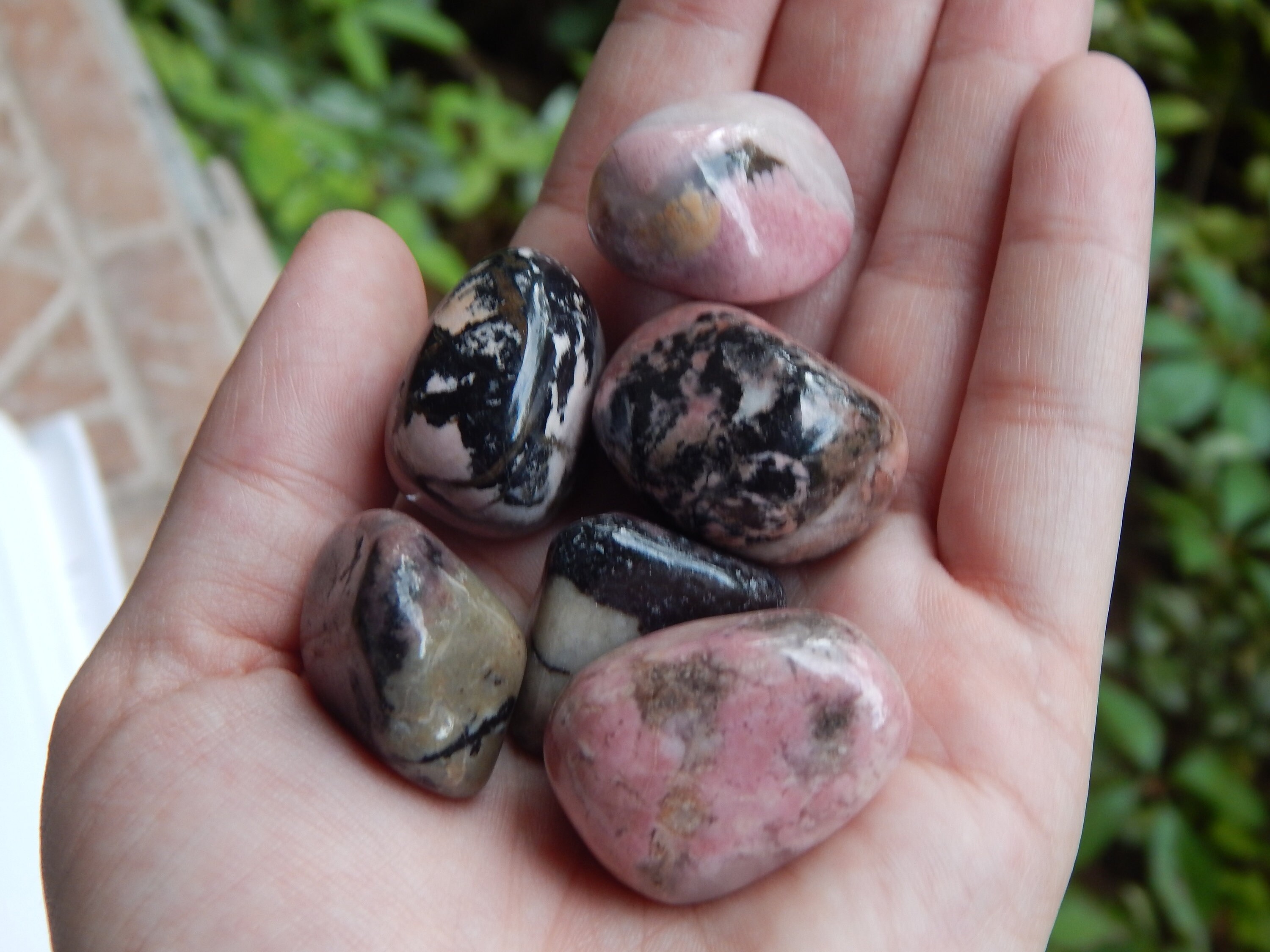 Vibrant Rhodonite Tumbled Stone | Etsy