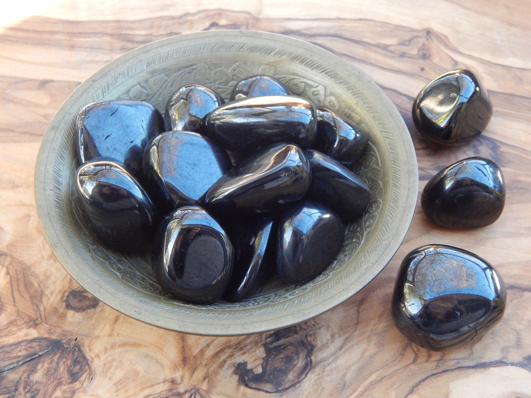 Jet Tumbled Stone - Etsy