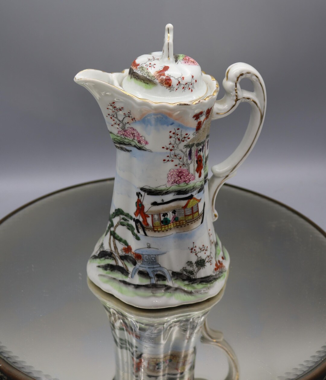 Vintage Asian Chocolate Pot - Made in Japan - Coffee Pot - Hand Painted ...