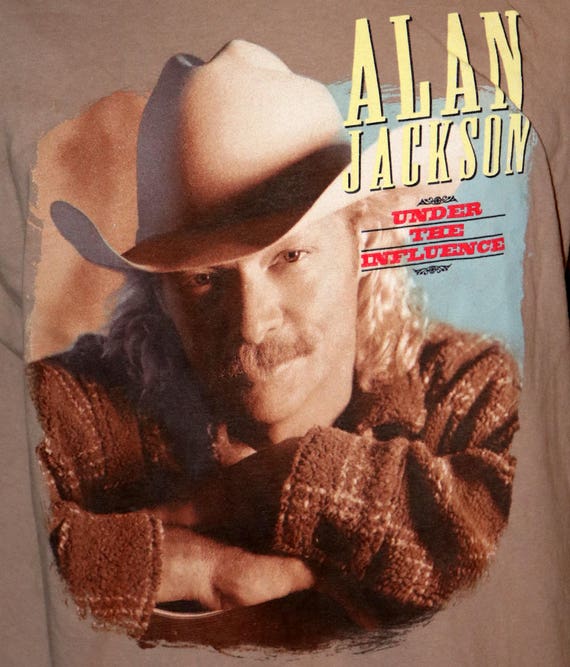 Vintage Alan Jackson Under The Influence Tour T Shi… Gem