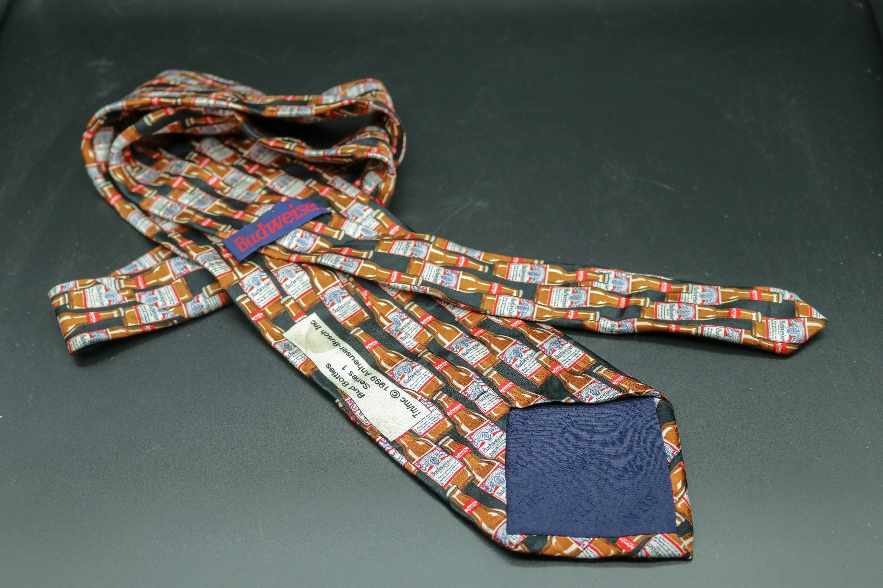 Vintage 1999 Budweiser Beer Bottle Silk Necktie - Etsy