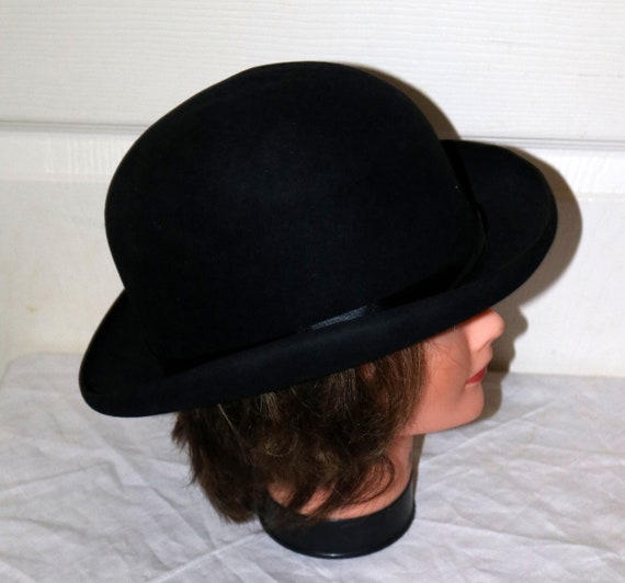 Vintage Men's Bowler Hat - Black - Maker Unknown - … - Gem