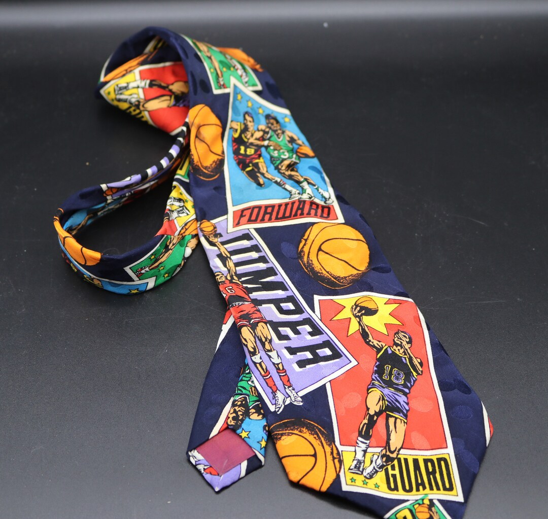 Vintage Addiction Basketball Novelty Tie - Dated 1991 - 100% Silk ...