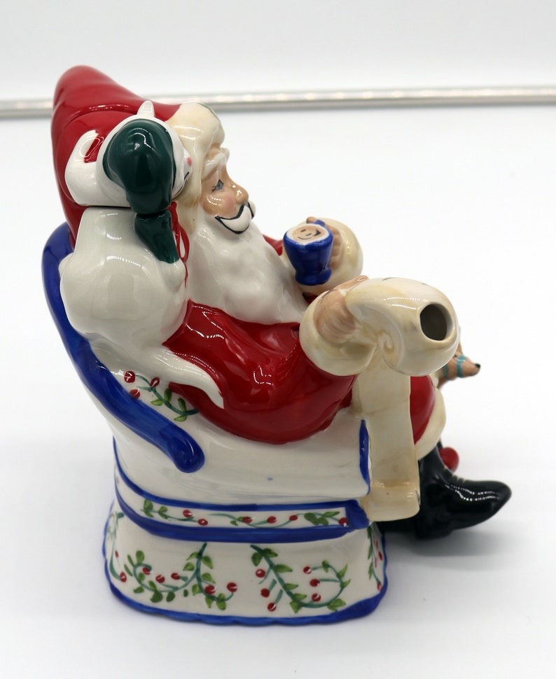 Blue Sky Ceramics Heather Goldminc santa Tea Pot - Etsy