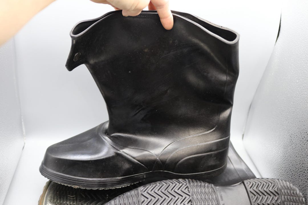 Vintage Men's Rubber Over Shoe Boots - Black Goulashes Size 12 - Etsy