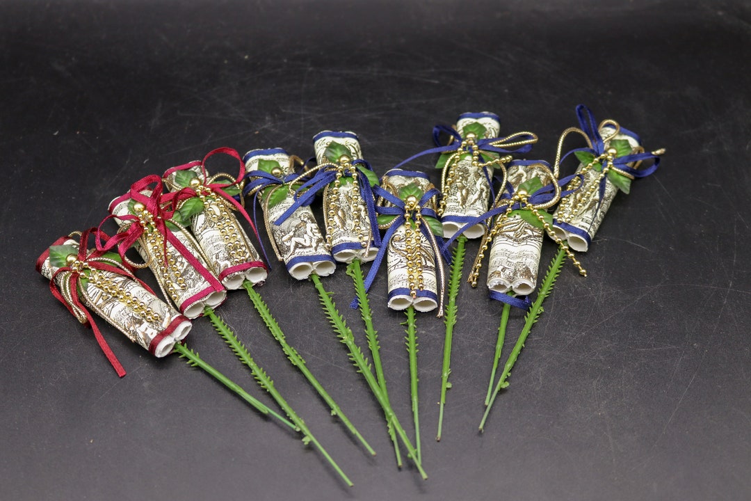 Lot of 9 Vintage Angel Scroll Floral Picks - NOS - Wreath Making ...