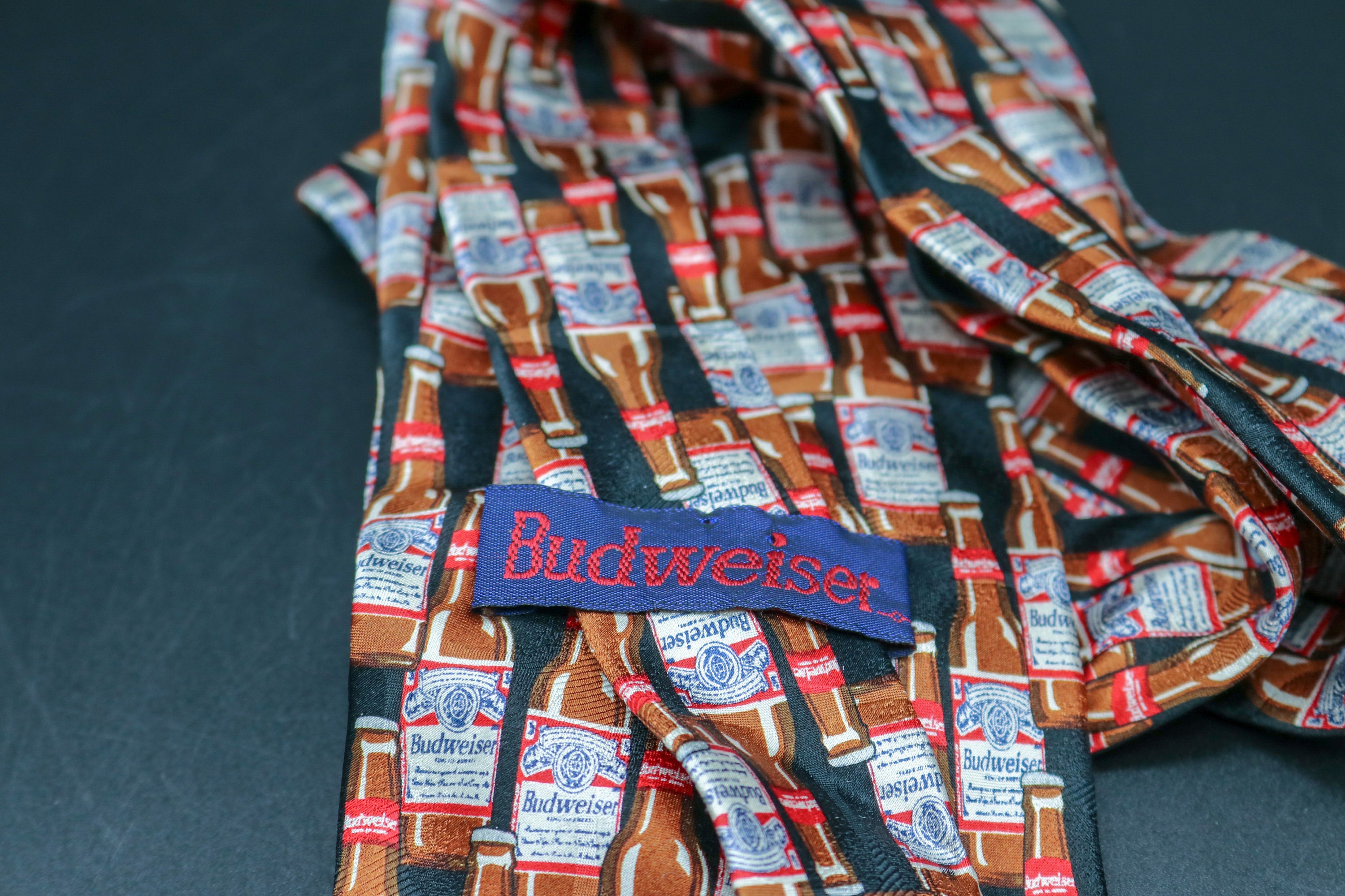 Vintage 1999 Budweiser Beer Bottle Silk Necktie - Etsy