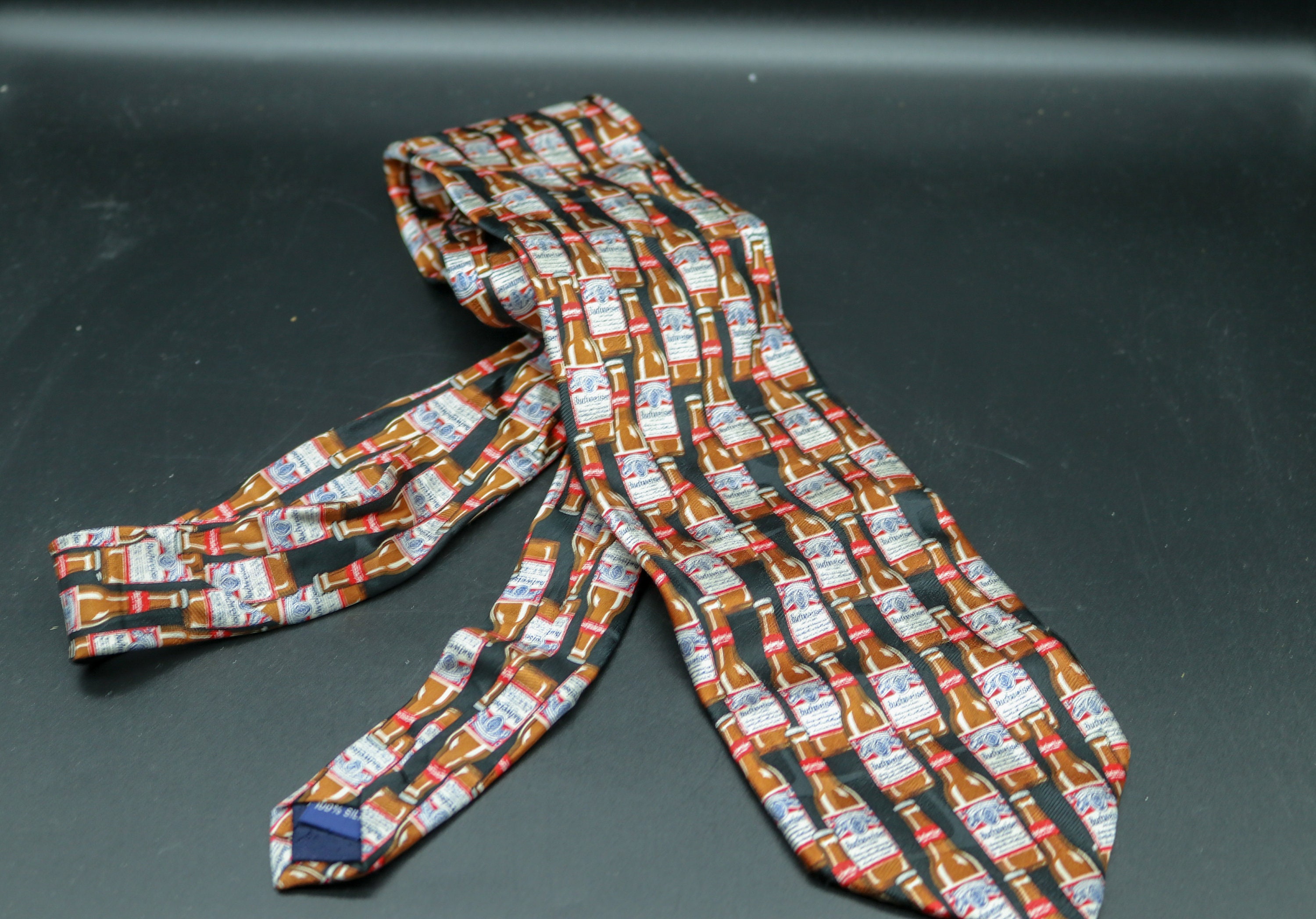 Vintage 1999 Budweiser Beer Bottle Silk Necktie - Etsy