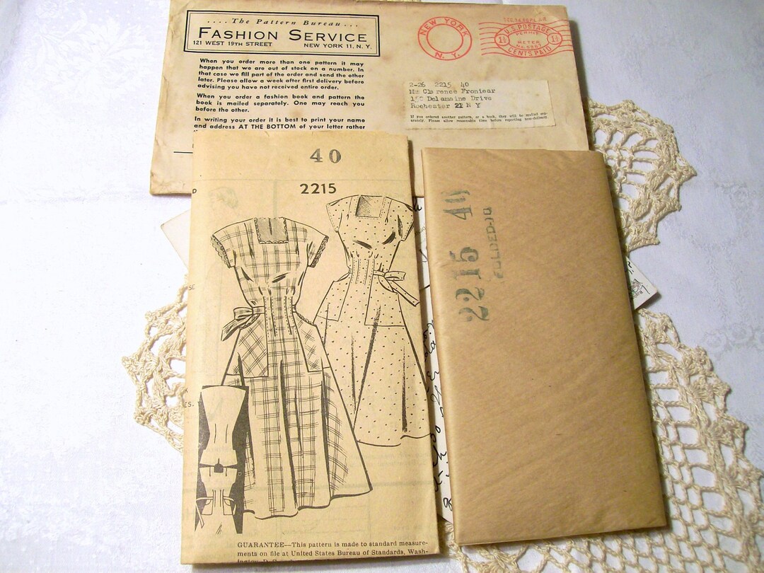 1930s New Style Pattern - 2215 - Size 40 - Complete - Etsy