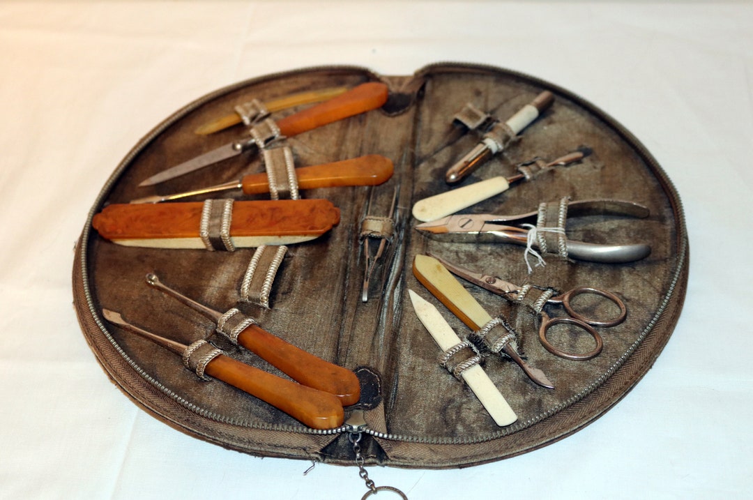 Vintage Celluloid Manicure Set - Original Case - French Ivory - 1930s ...
