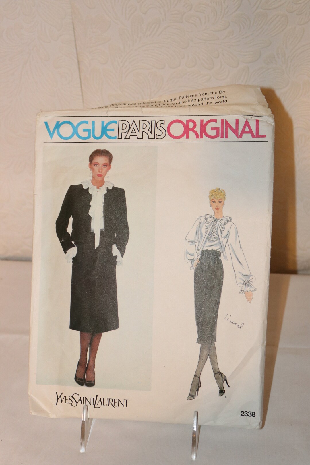 Vogue Yves Saint Laurent Pattern - 2338 - Komplettes MUSTER - Größe 6 ...