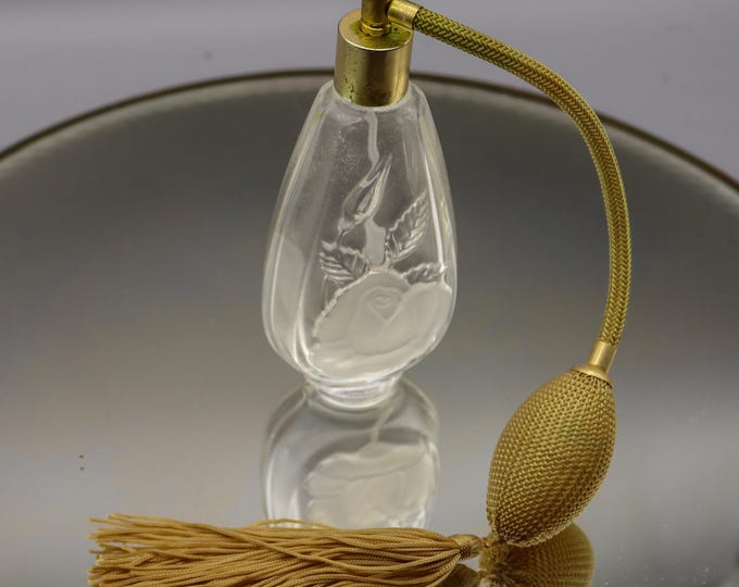 Vintage VCA Etched Rose Cristal Perfume Atomizer - Made in France - Etsy