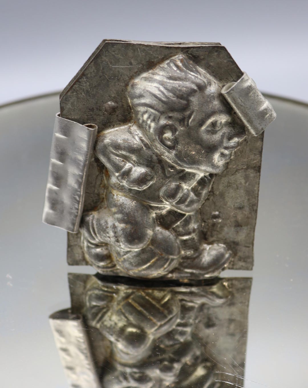 Vintage 2 Part Soccer/football Player Chocolate Mold - Metal Clips ...