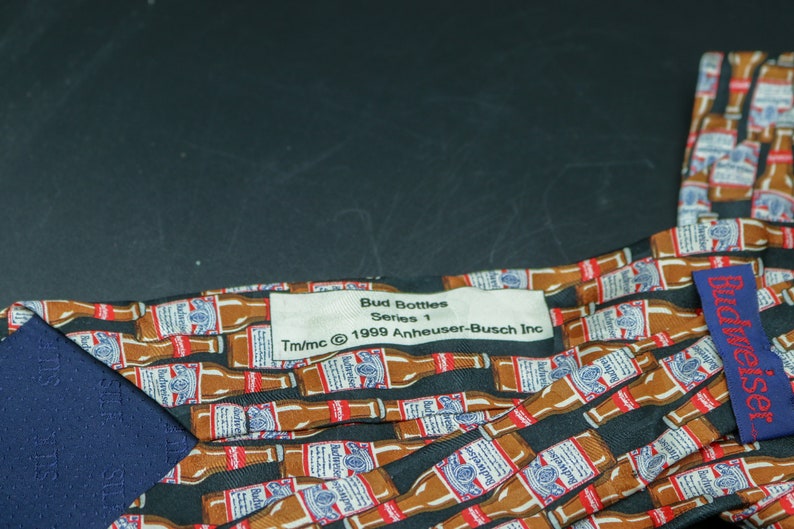 Vintage 1999 Budweiser Beer Bottle Silk Necktie - Etsy