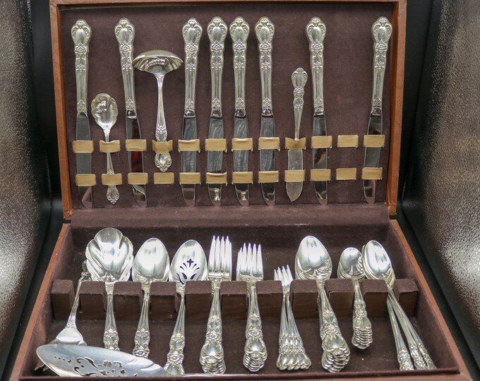 International 1847 Wm Rogers "heritage" Silver Flatware Set - 1953- Set ...