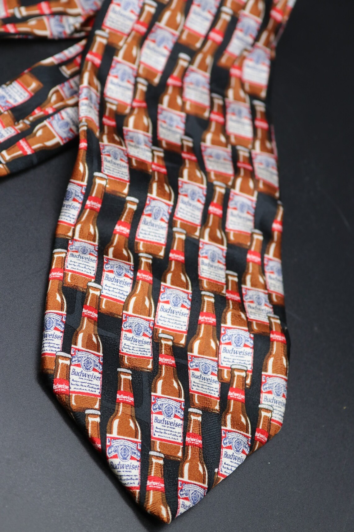 Vintage 1999 Budweiser Beer Bottle Silk Necktie - Etsy