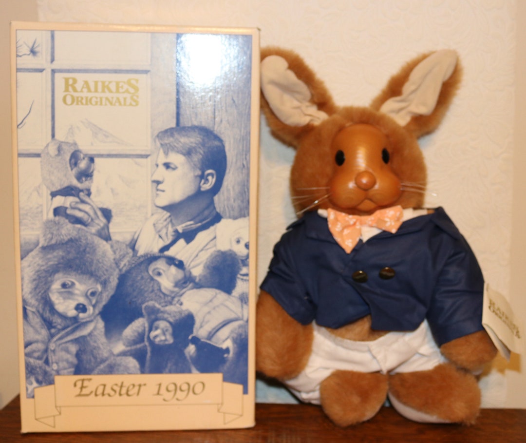 Uncle Vincent Wood Faced Rabbit by Raikes Original Foot Signed Robert ...