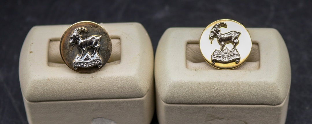 Vintage Swank capricorn Sea Goat Zodiac Cufflinks - Etsy