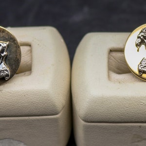 Vintage Swank "capricorn Sea Goat" Zodiac Cufflinks - Goldtone - 1970s ...