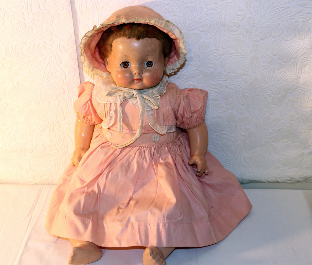 1940s Effanbee Sweetie Pie Doll: 19" Composition Doll With Lambs Wool ...