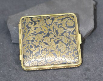 Black Enamel Compact | Etsy