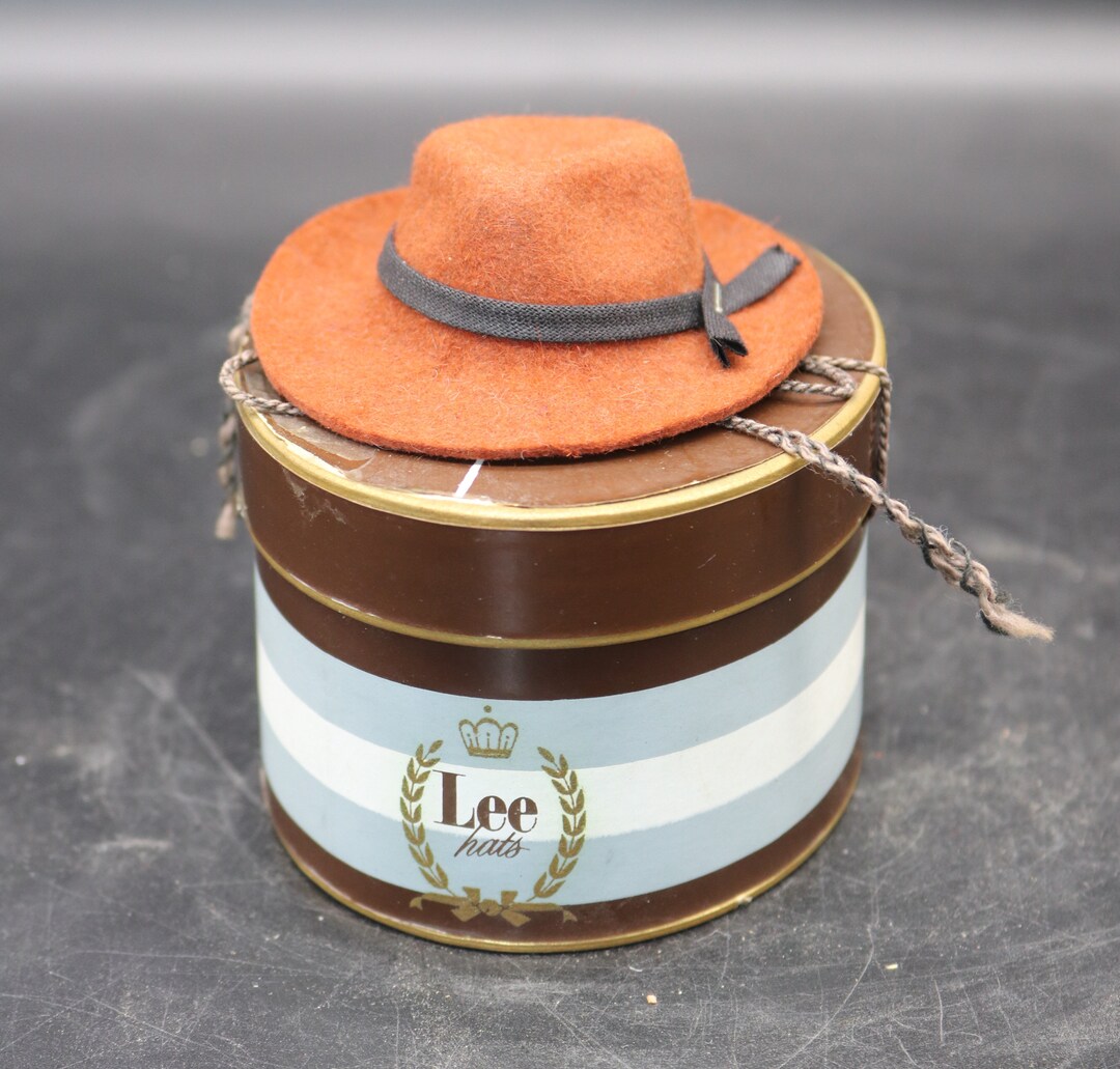 Vintage Lee Hats Men's Salesman Sample Fedora Hat - Brown With Black ...