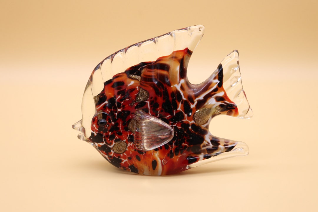 Vintage Hand-crafted Large Murano Glass Fish Sculpture - Etsy