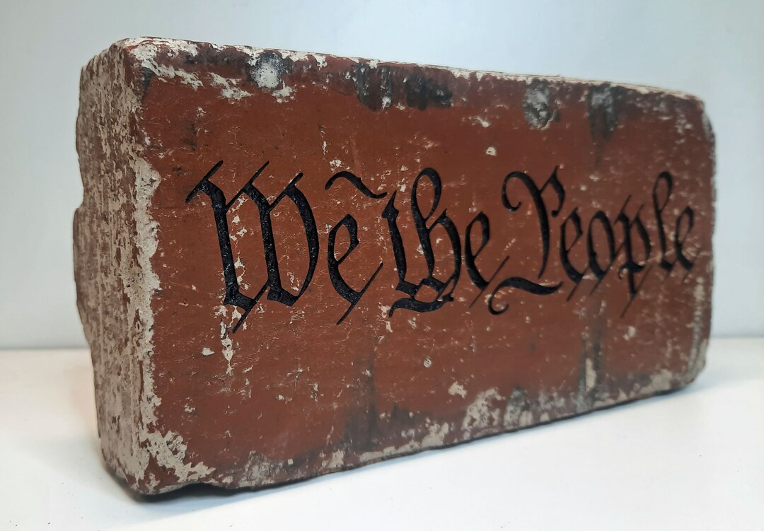 We the People Preamble to the Constitution Engraved Brick Bookend - Etsy