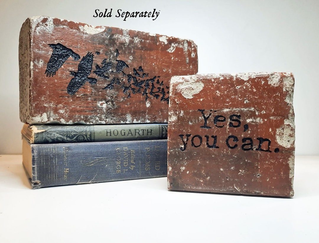 Yes, You Can Engraved Brick Bookend Positive Reminder - Etsy