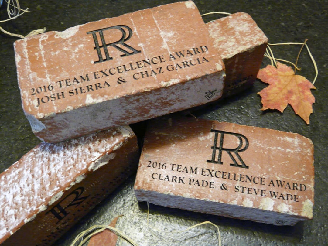 Custom Business Award Engraved Brick for Employee Recognition or Gift ...