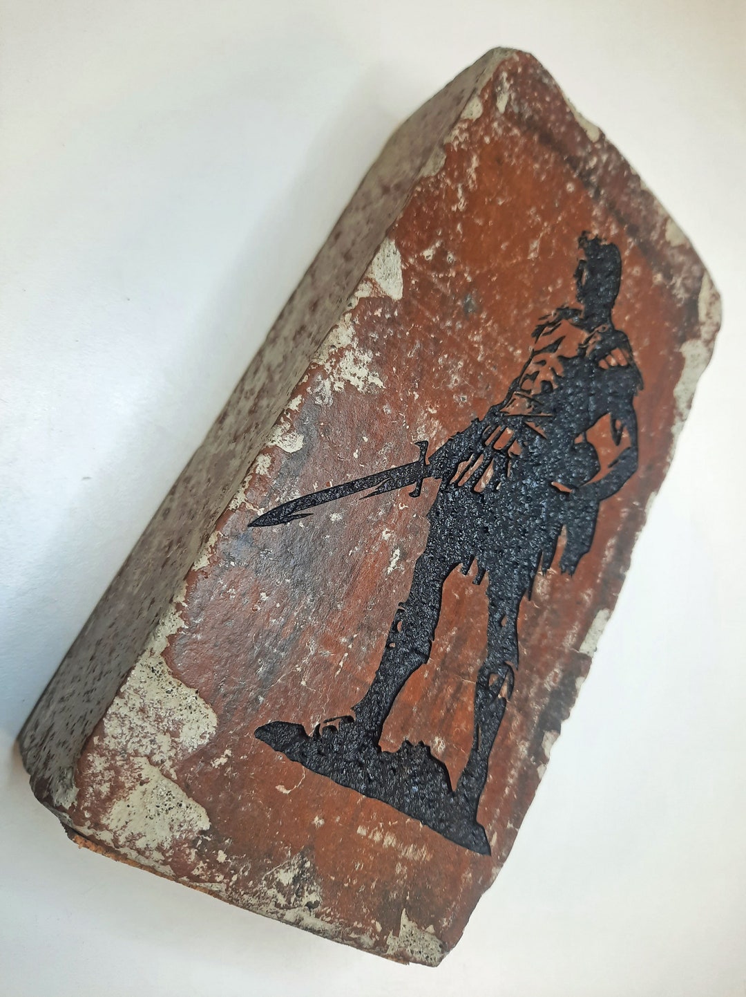 Warrior, Ancient Soldier, Roman Gladiator Brick Bookend Shelf Décor - Etsy