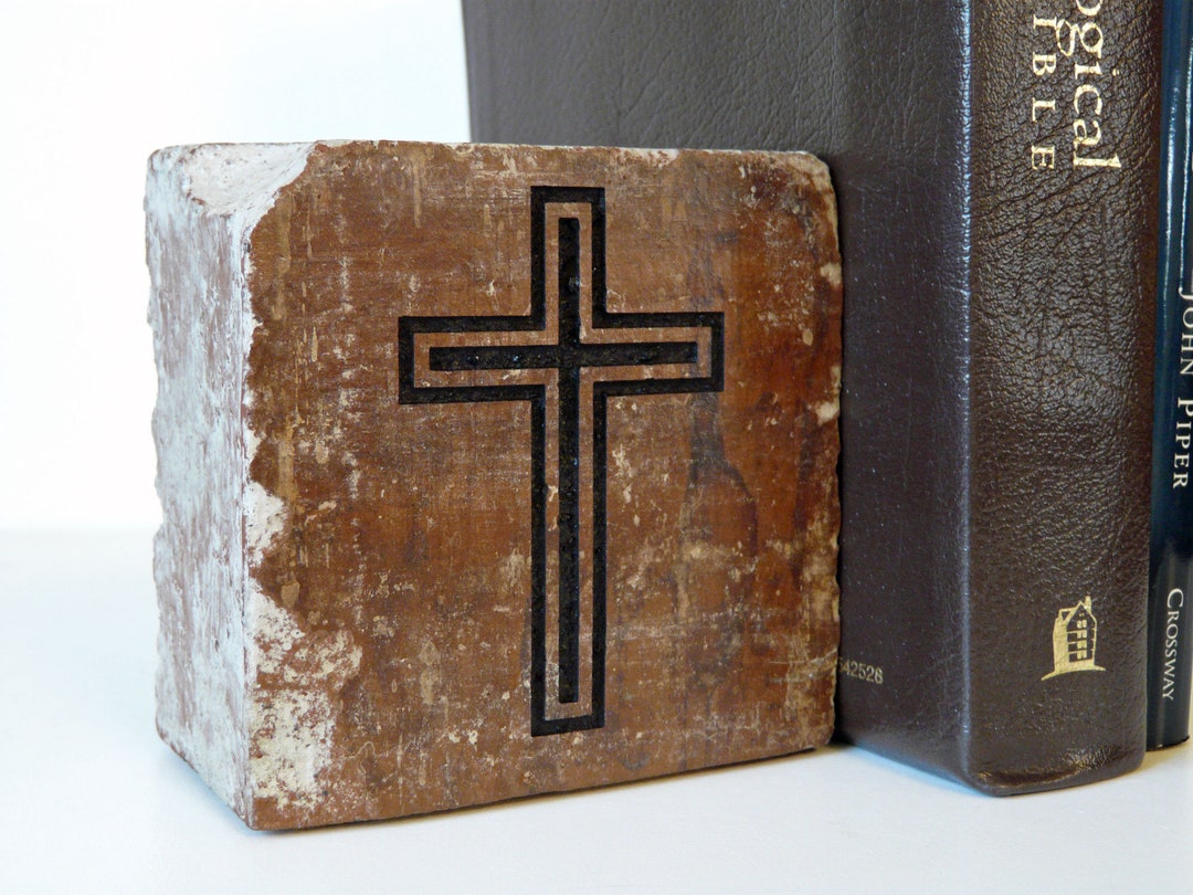 Christian Cross Red Brick Bookend - Etsy
