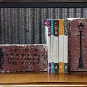 C.S. Lewis Quote Bookends: Distressed Brick Book Ends - Etsy