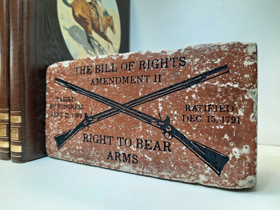 Right to Bear Arms Second Amendment Bill of Rights With Colonial ...