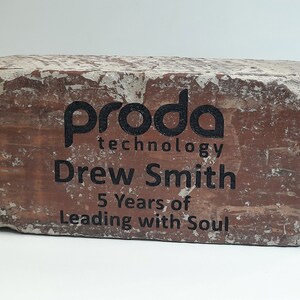 Custom Business Award Engraved Brick for Employee Recognition or Gift ...