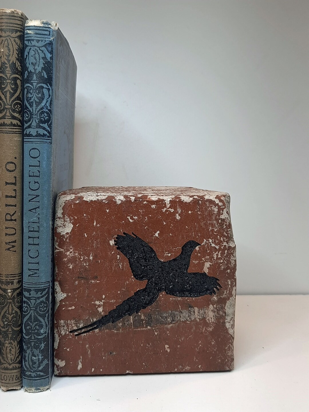 Pheasant Flying Silhouette Engraved Brick Bookend for the Farm House - Etsy