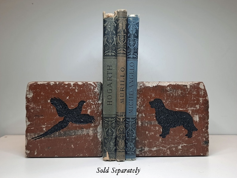 Pheasant Flying Silhouette Engraved Brick Bookend for the Farm House - Etsy