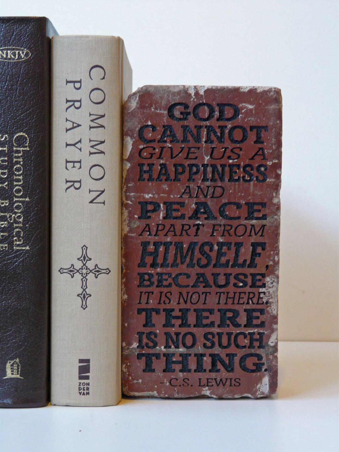 Engraved Brick Bookend: C.S. Lewis Quote, Rustic Home Decor - Etsy