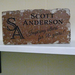 Custom Business Award Engraved Brick for Employee Recognition - Etsy