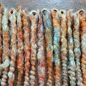 SE (single Ended) Quartz Dreads , Orange Dreads, Festival, Wool Dreads ...